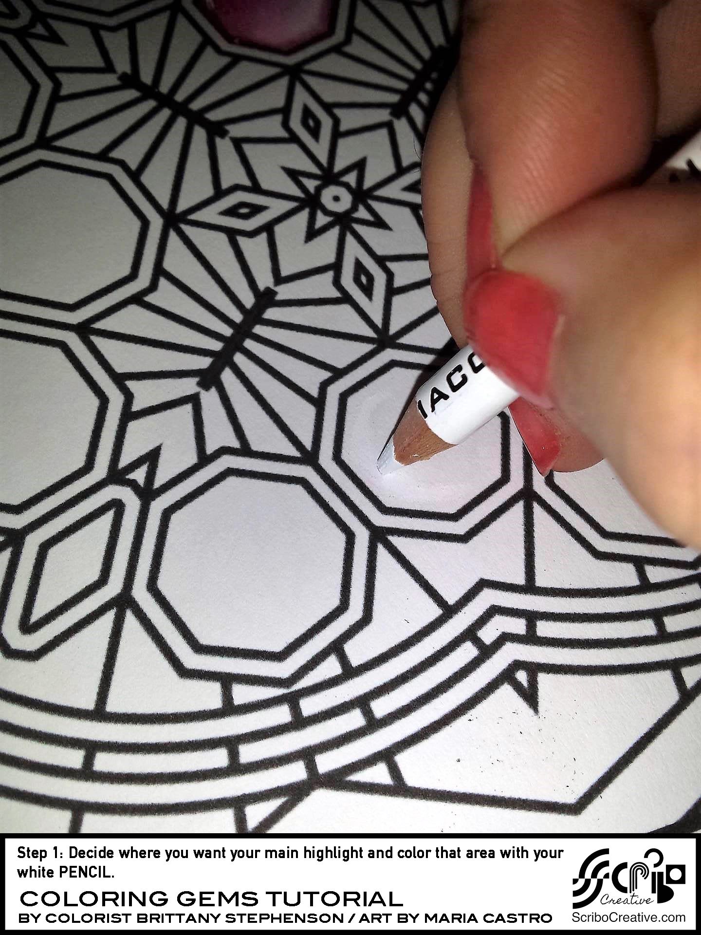 Coloring Gems Tutorial - Scribo Creative