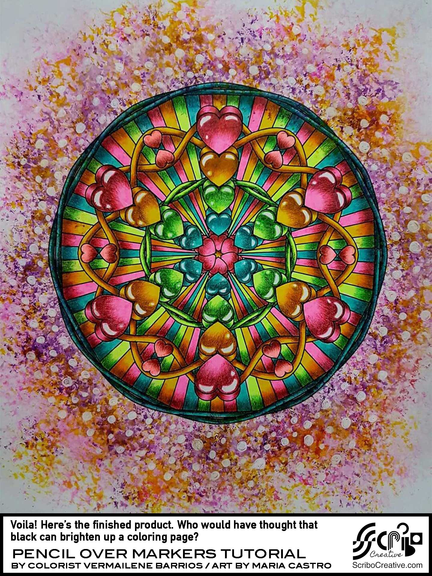 Using Black To Brighten Coloring (Pencils Over Markers Tutorial ...